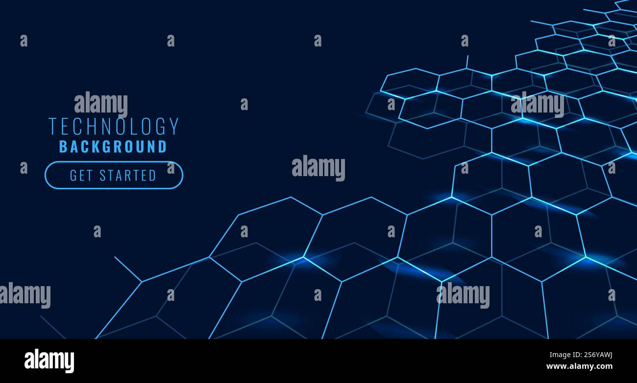 technology concept background with hexagonal shapes Stock Vector Image ...
