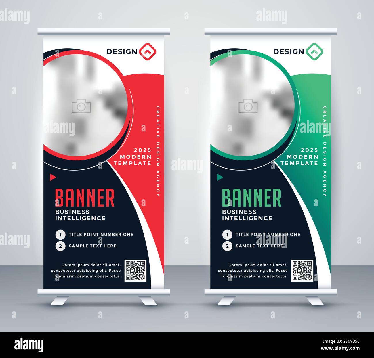 stylish roll up business standee banner design Stock Vector Image & Art ...