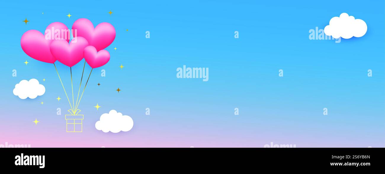 Sky clouds wide background Stock Vector Images - Alamy