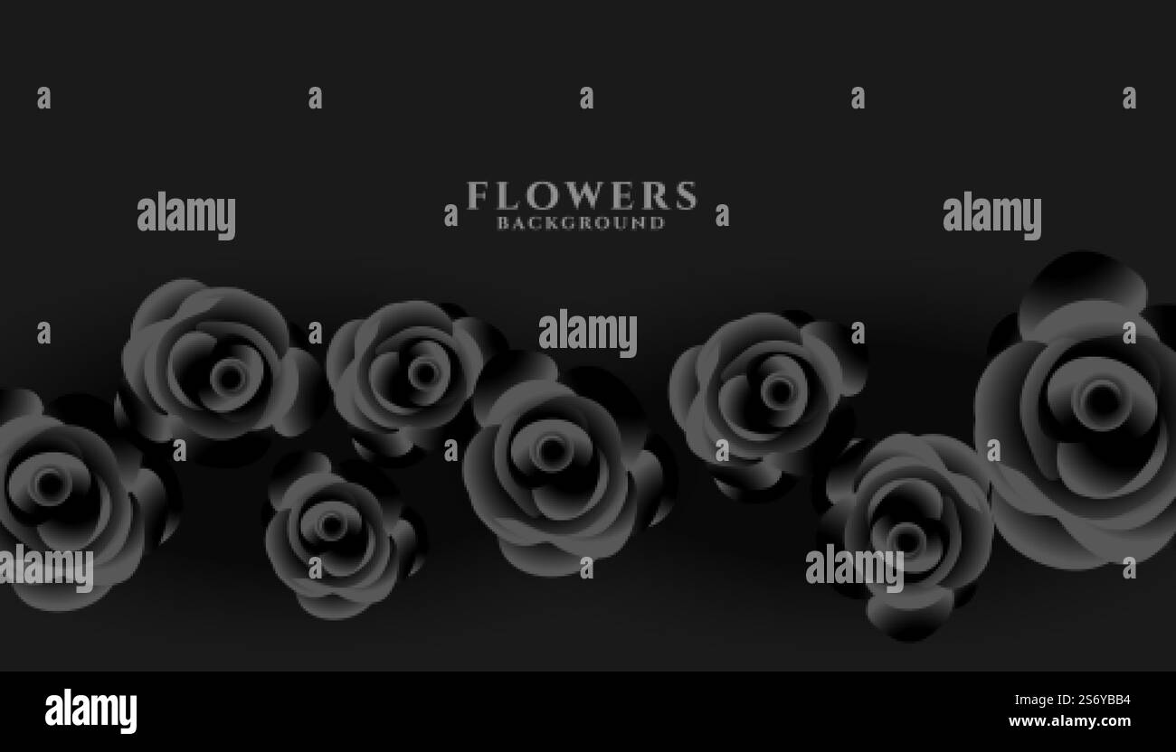 Black rose on dark Stock Vector Images - Alamy