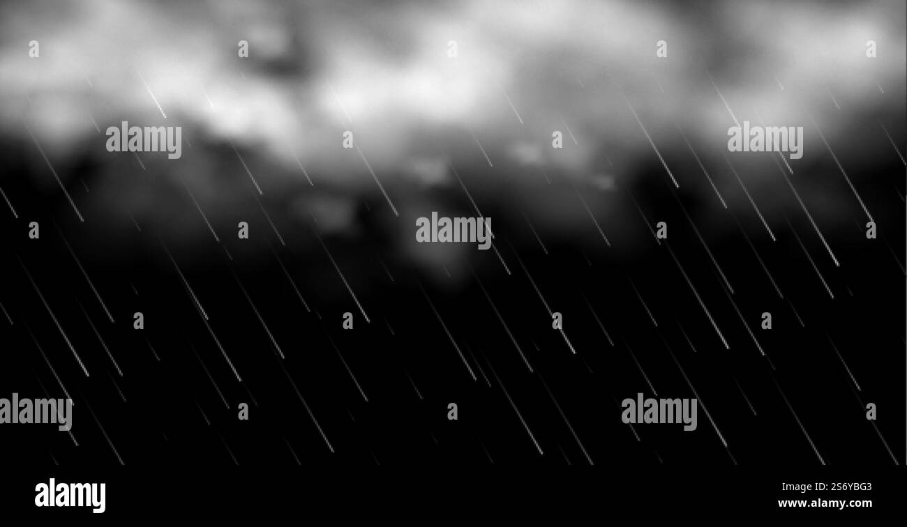 3d clouds with rainfall background Stock Vector Image & Art - Alamy
