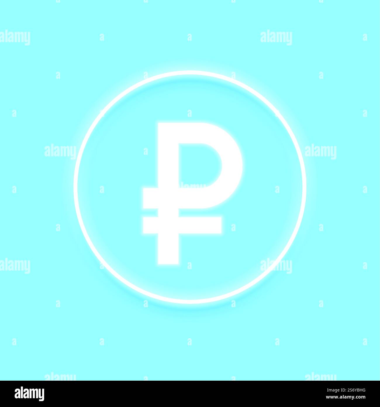 russian ruble currency symbol in glowing style Stock Vector Image & Art ...