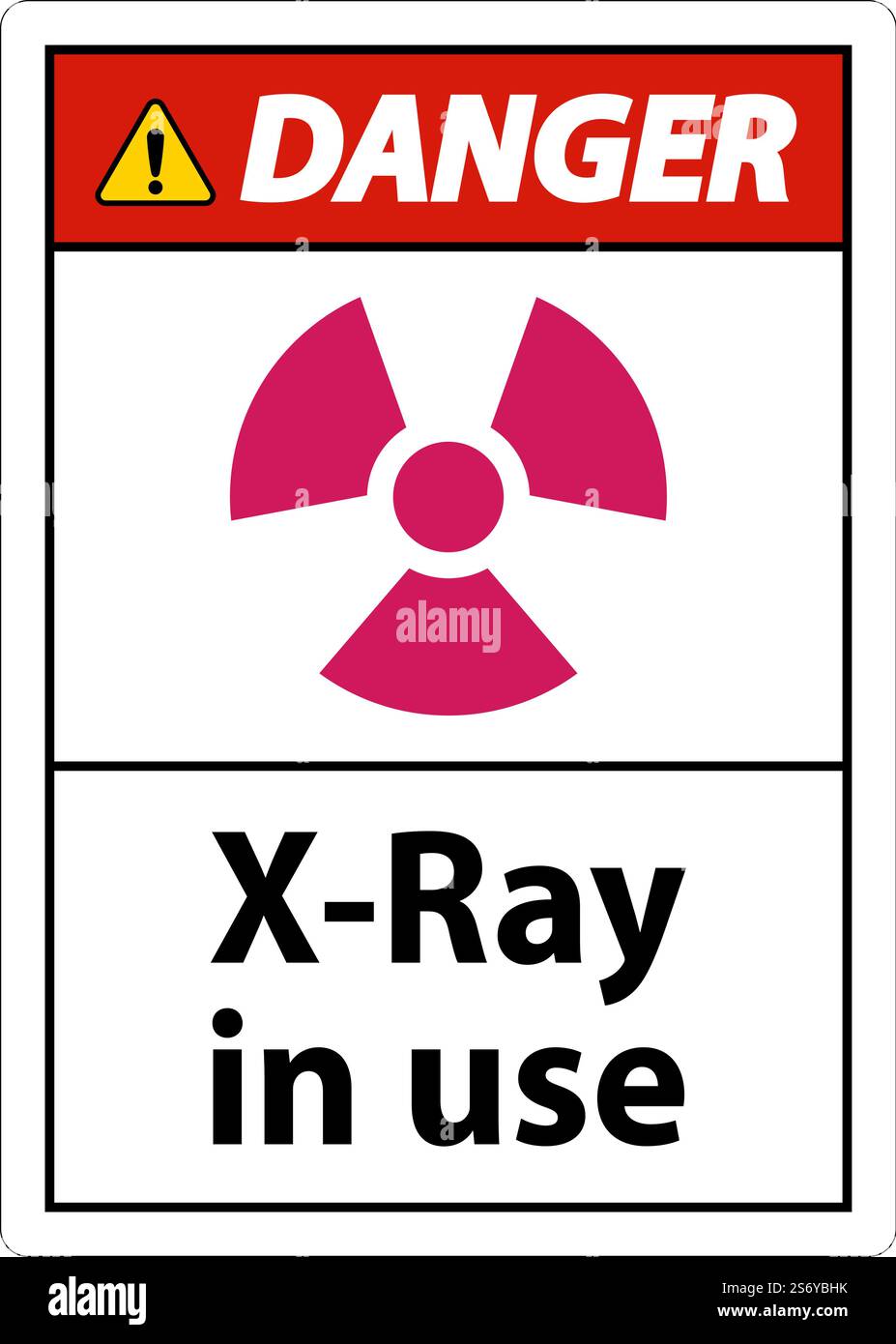 Danger Sign x-ray in use On White Background Stock Vector Image & Art ...