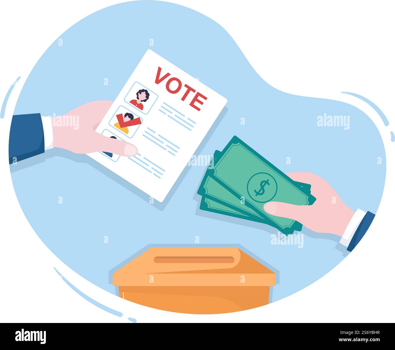 Political Candidate Cartoon Hand Drawn Illustration with Debates ...