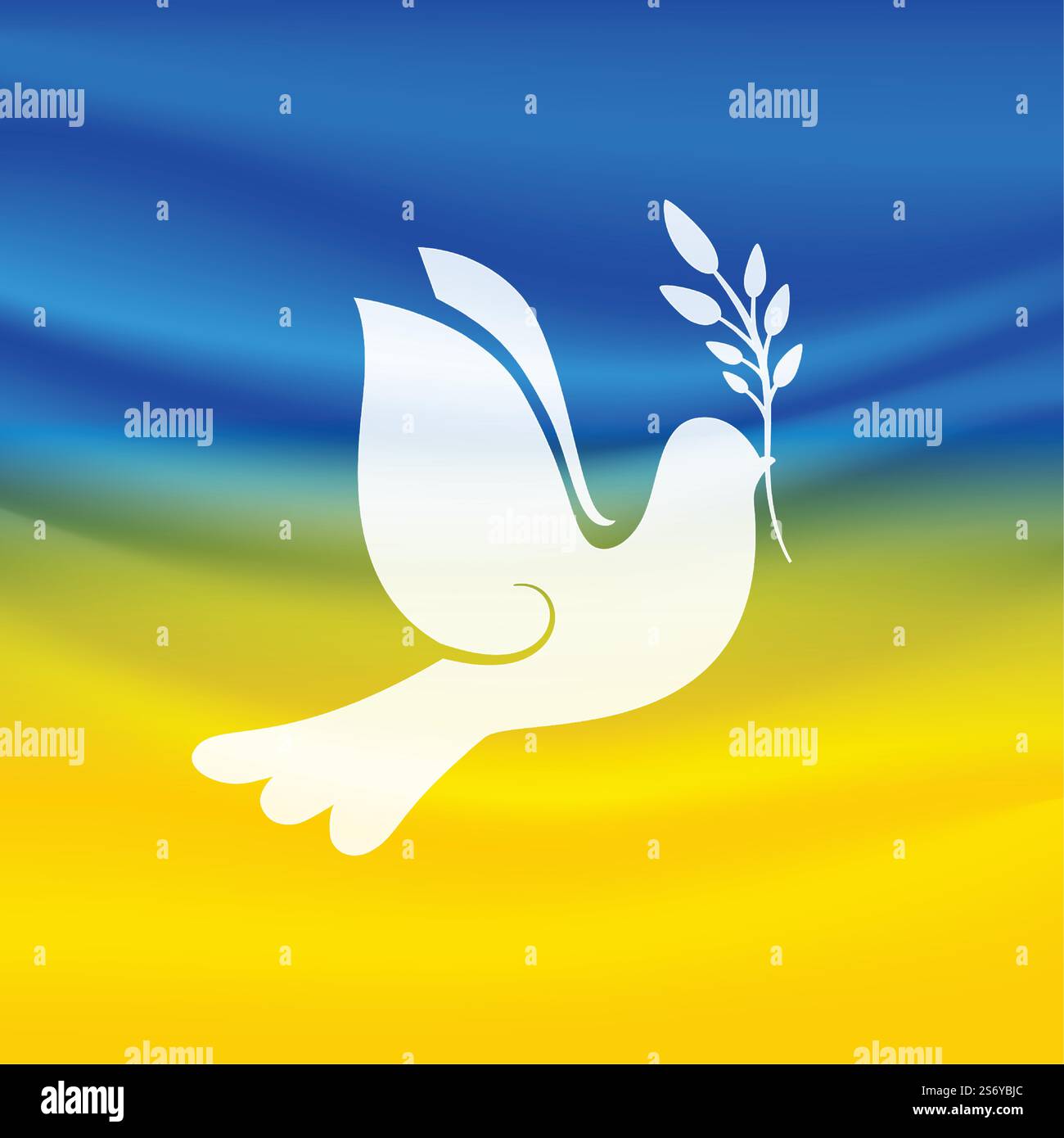 flag of ukraine with dove peace bird Stock Vector Image & Art - Alamy