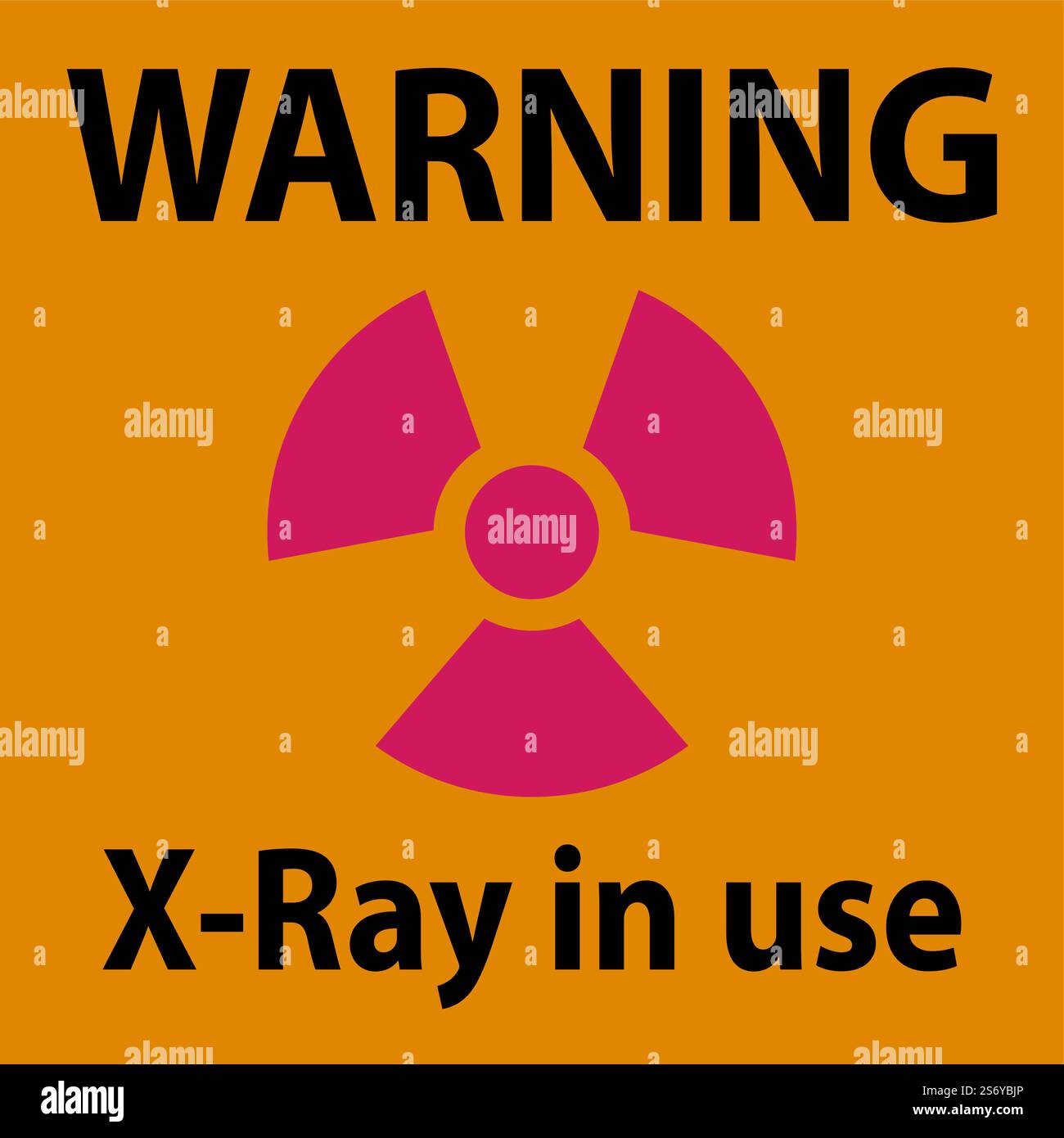 Warning Sign x-ray in use On White Background Stock Vector Image & Art ...