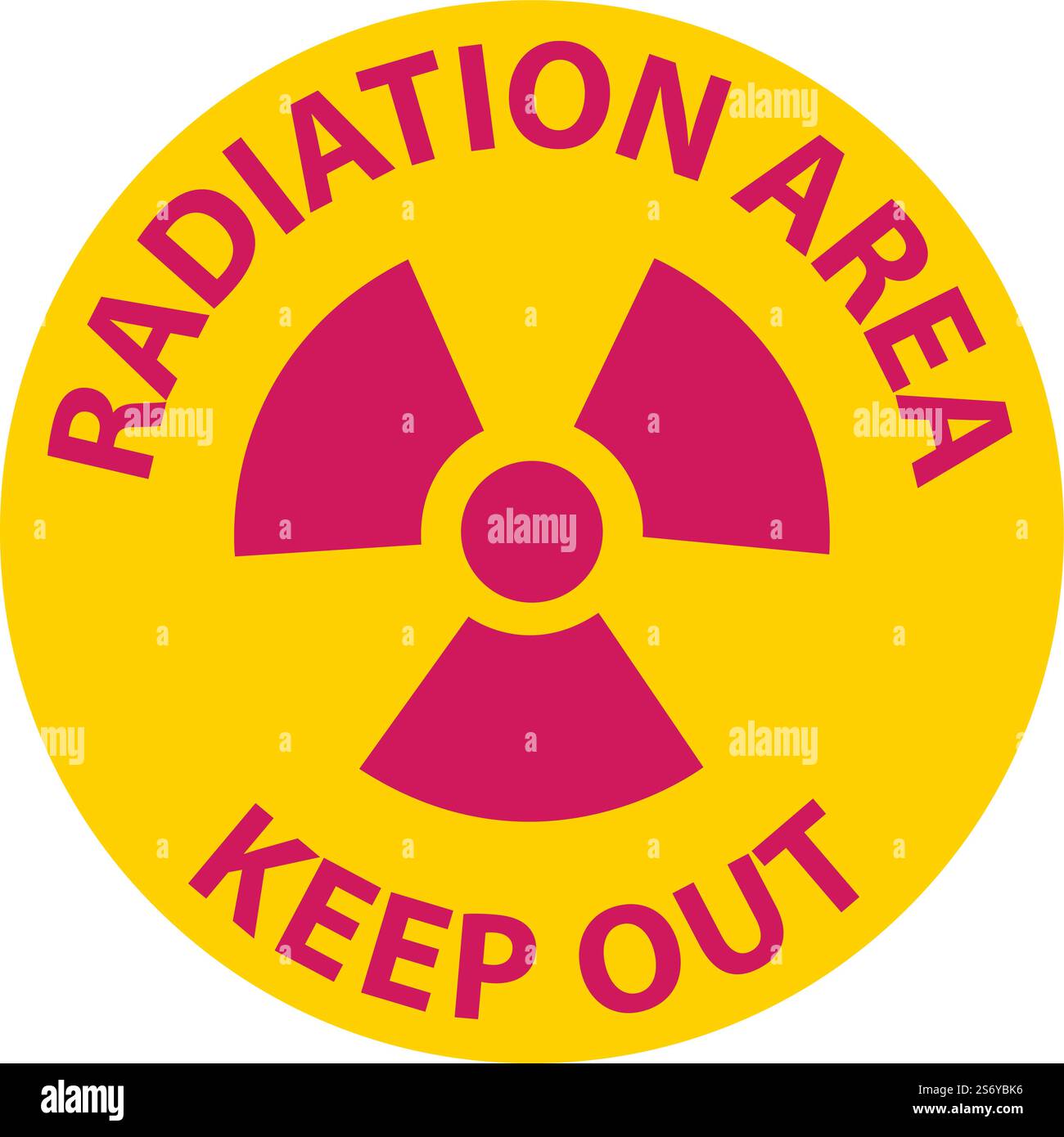Caution Radiation Area Keep Out Sign On White Background Stock Vector ...