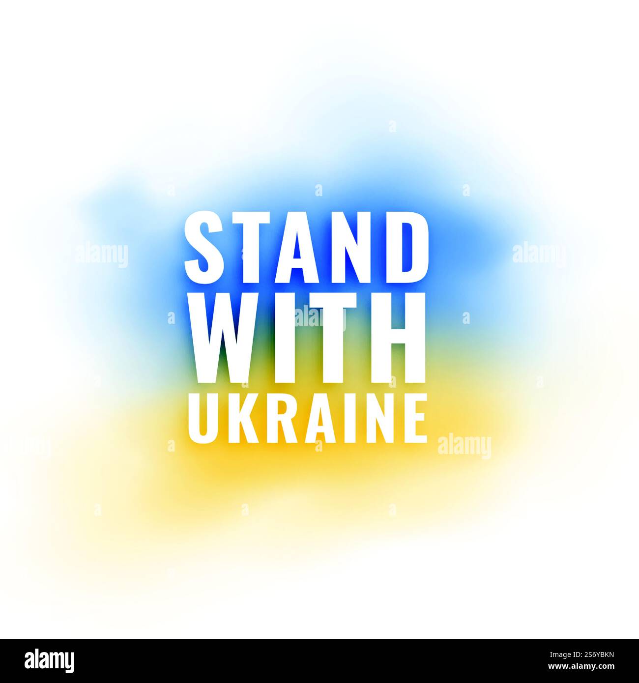 ukraine flag color smoke with stand with ukraine poster Stock Vector ...