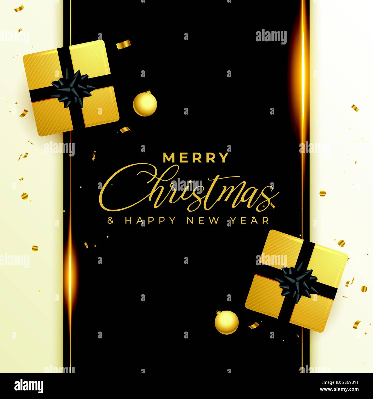 christmas greeting social post design with gift boxes Stock Vector ...