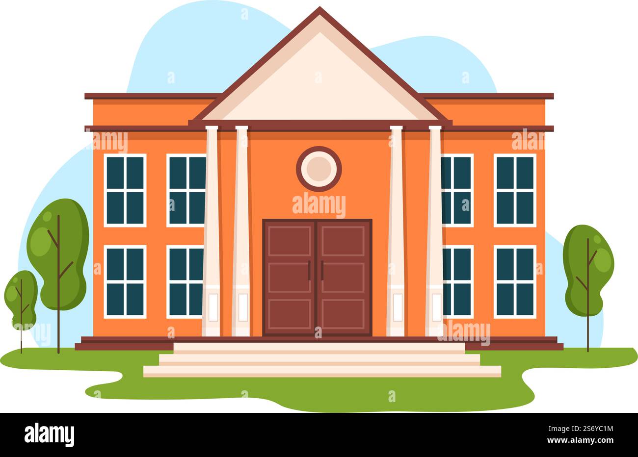 Politician or Government Building Cartoon Hand Drawn Illustration as a ...