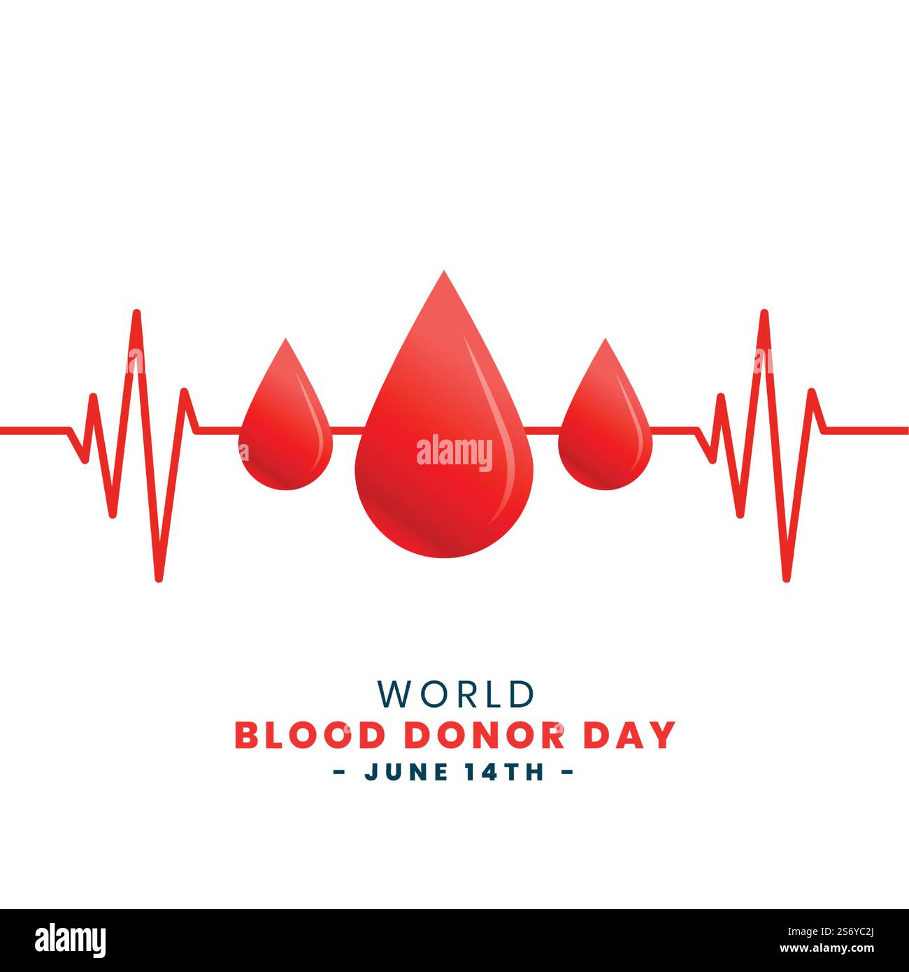 international world blood donor day concept with drop of blood and ...