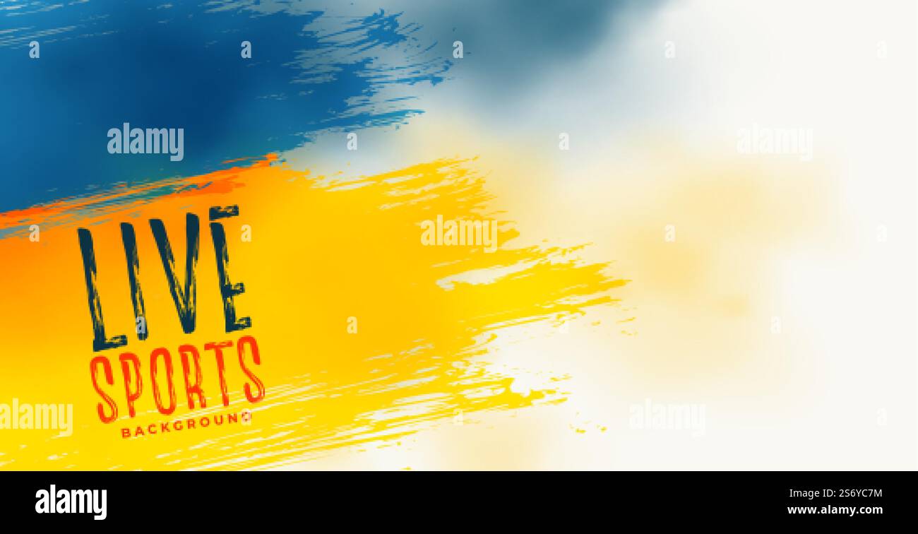sports abstract poster in blue and yellow colors Stock Vector Image ...