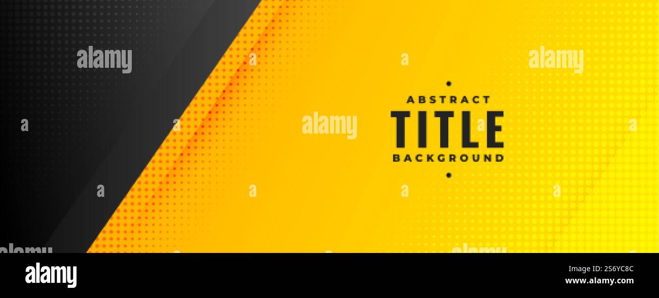 black and yellow modern wide halftone banner Stock Vector Image & Art ...