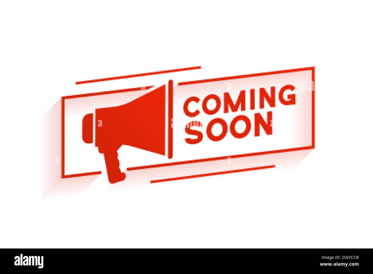 coming soon background with megaphone Stock Vector Image & Art - Alamy