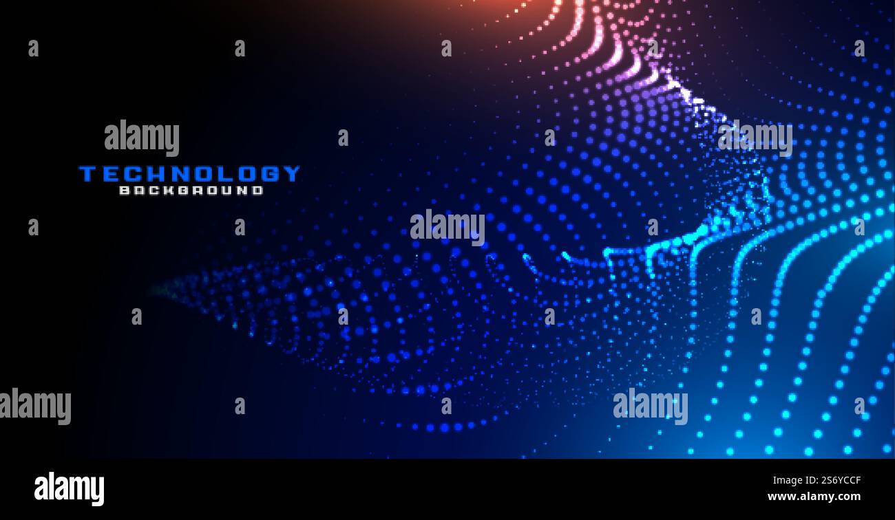 abstract digital dynamic particles background Stock Vector Image & Art - Alamy