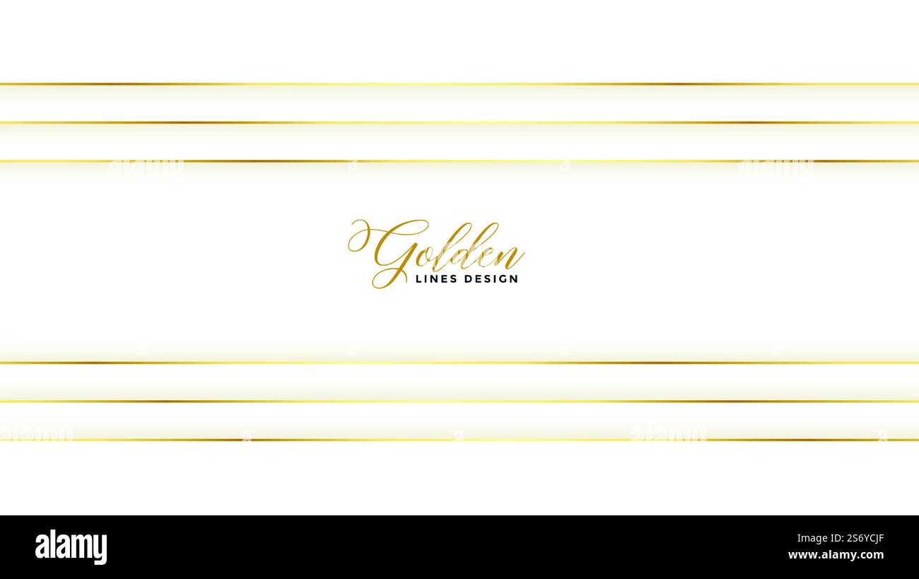 horizontal golden lines nice white background Stock Vector Image & Art ...