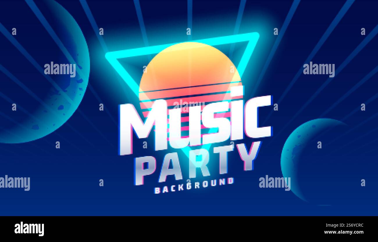 music party background in neon style Stock Vector Image & Art - Alamy
