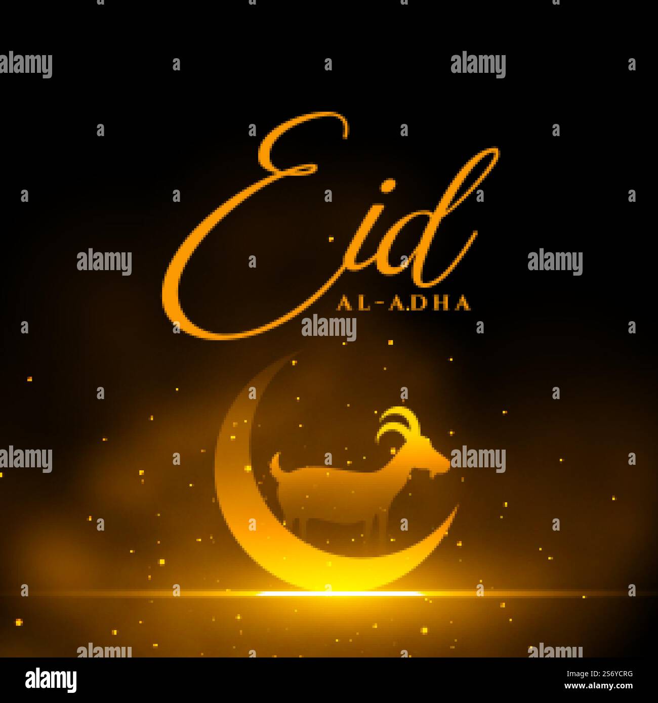 beautiful eid al adha bakrid festival glowing background Stock Vector ...