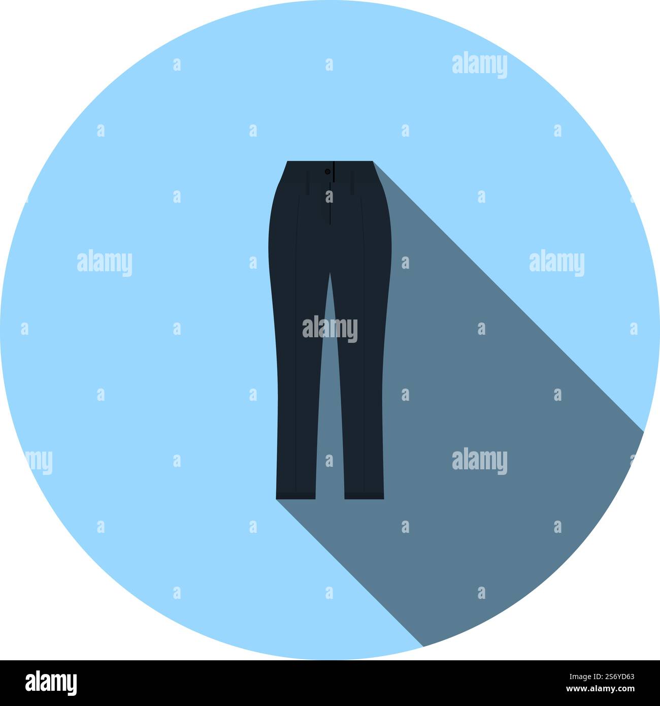 Business Woman Trousers Icon. Flat Circle Stencil Design With Long ...