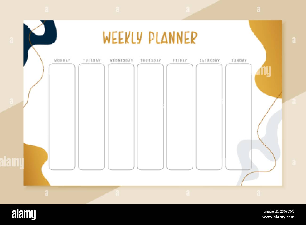 week plan template for everyday Stock Vector Image & Art - Alamy