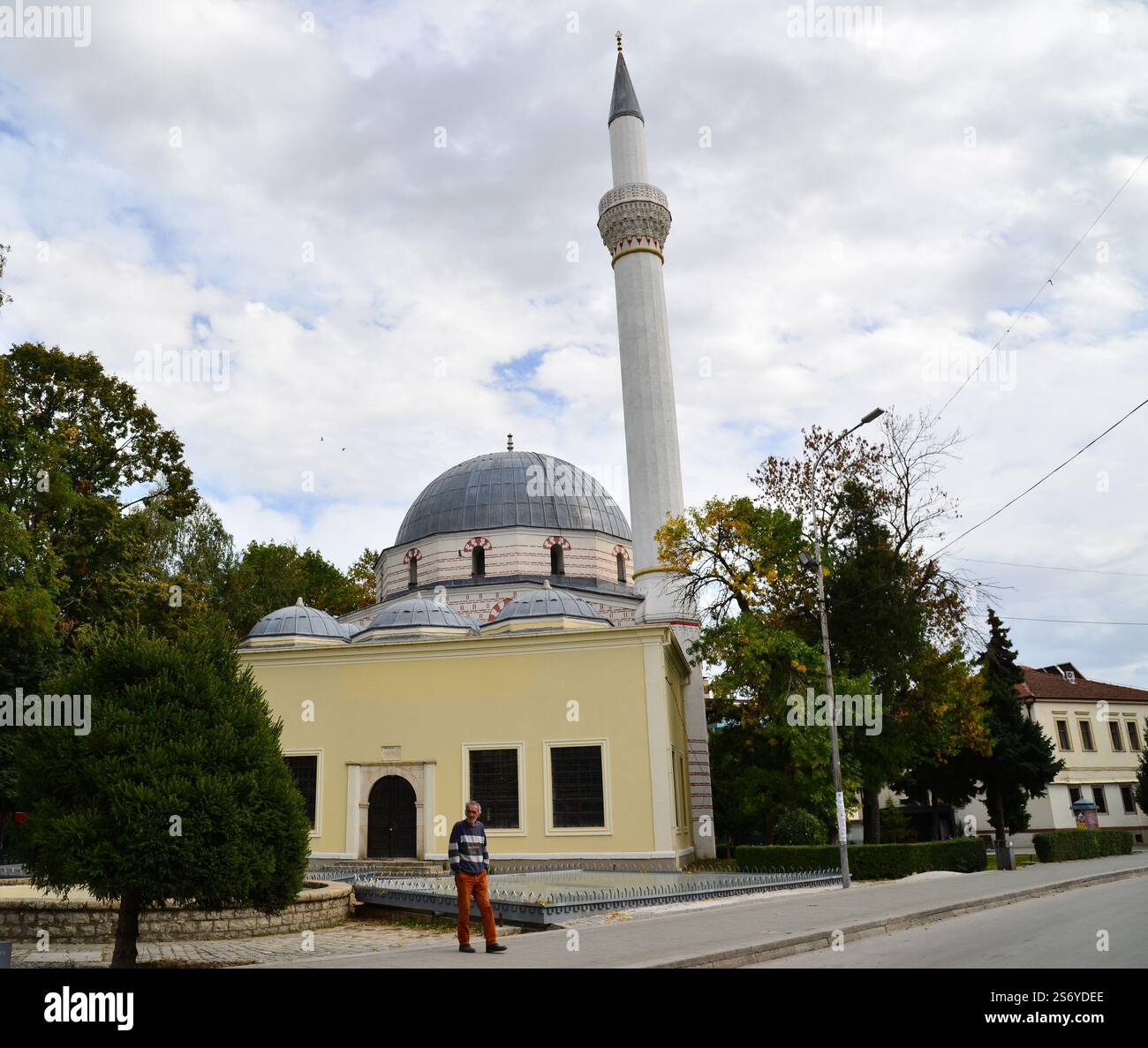 The historic New Mosque in Bitola, Macedonia, was built during the ...