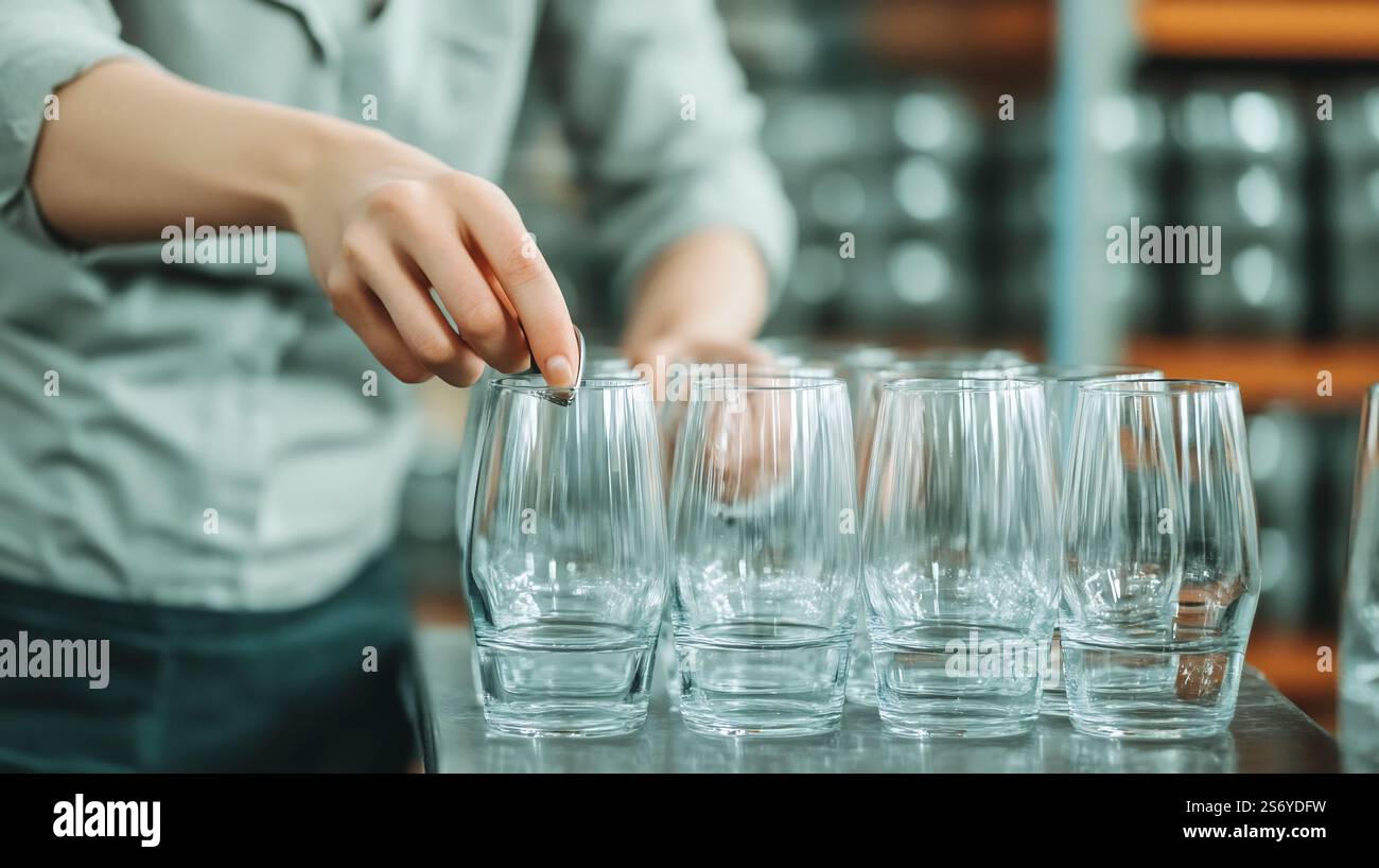 Polishing Glassware to a Crystal-Clear Shine for Premium Hospitality ...