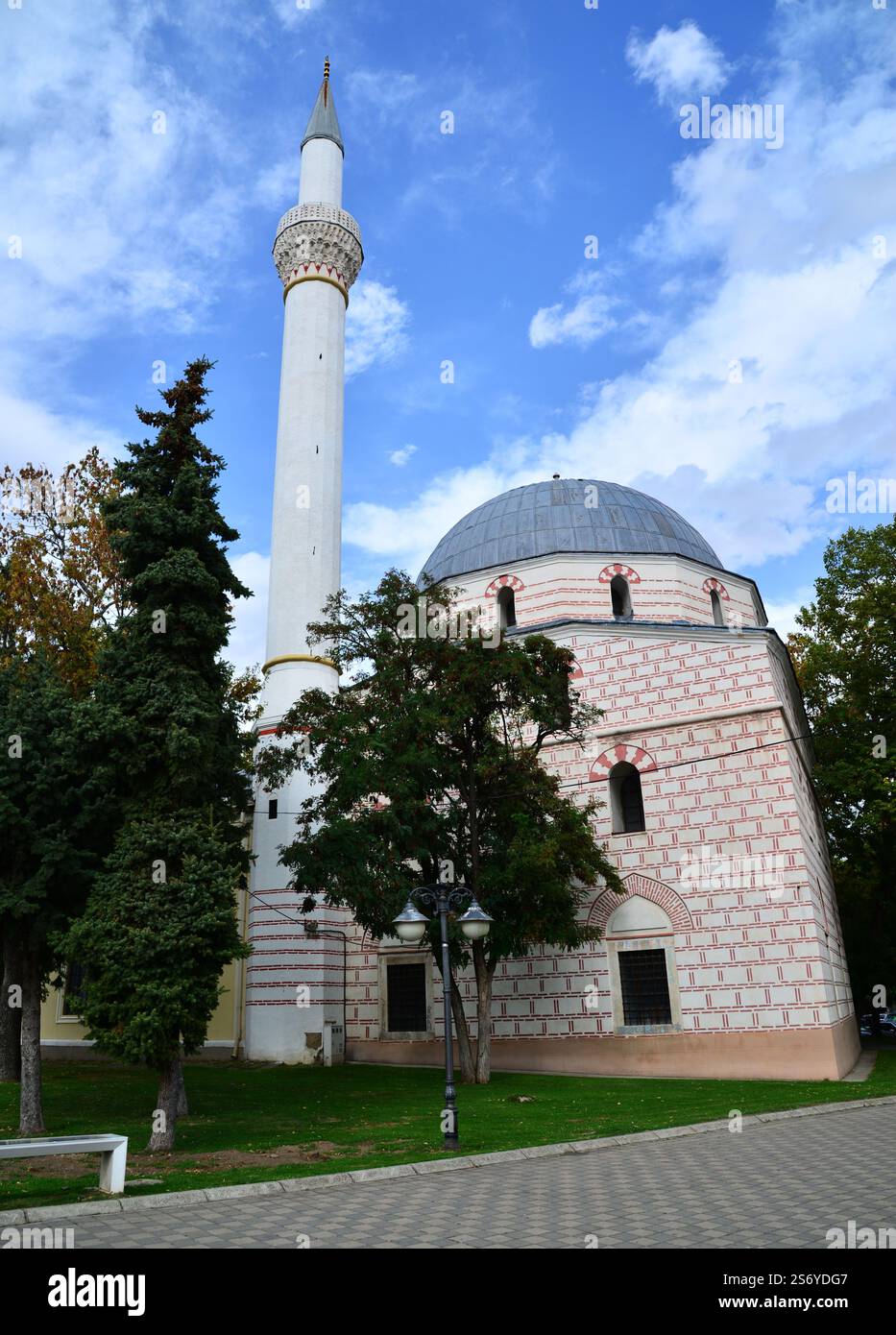 The historic New Mosque in Bitola, Macedonia, was built during the ...
