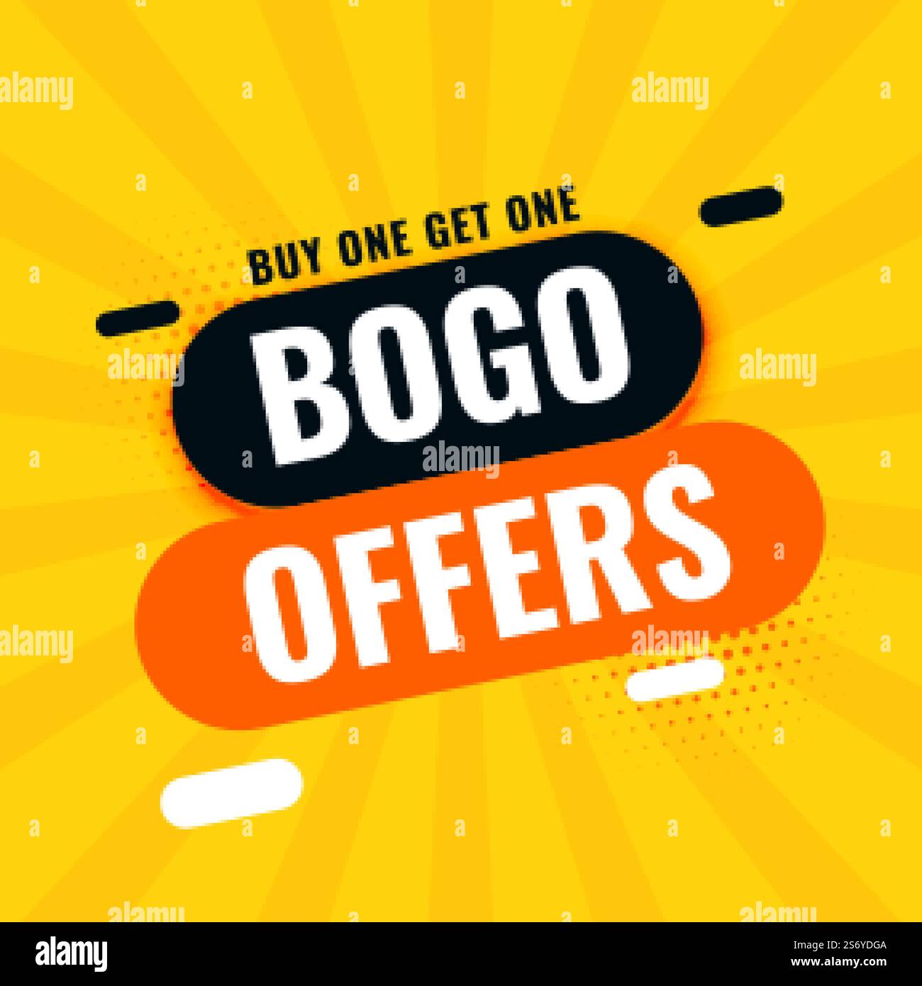 bogo buy one get one sale offer banner Stock Vector Image & Art - Alamy