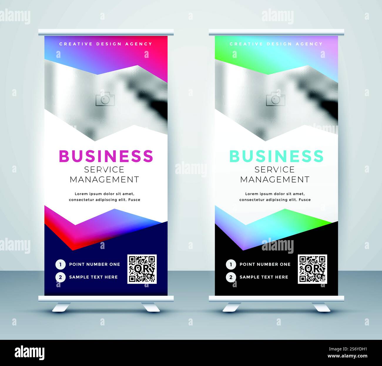 abstract roll up stand modern banner design Stock Vector Image & Art ...