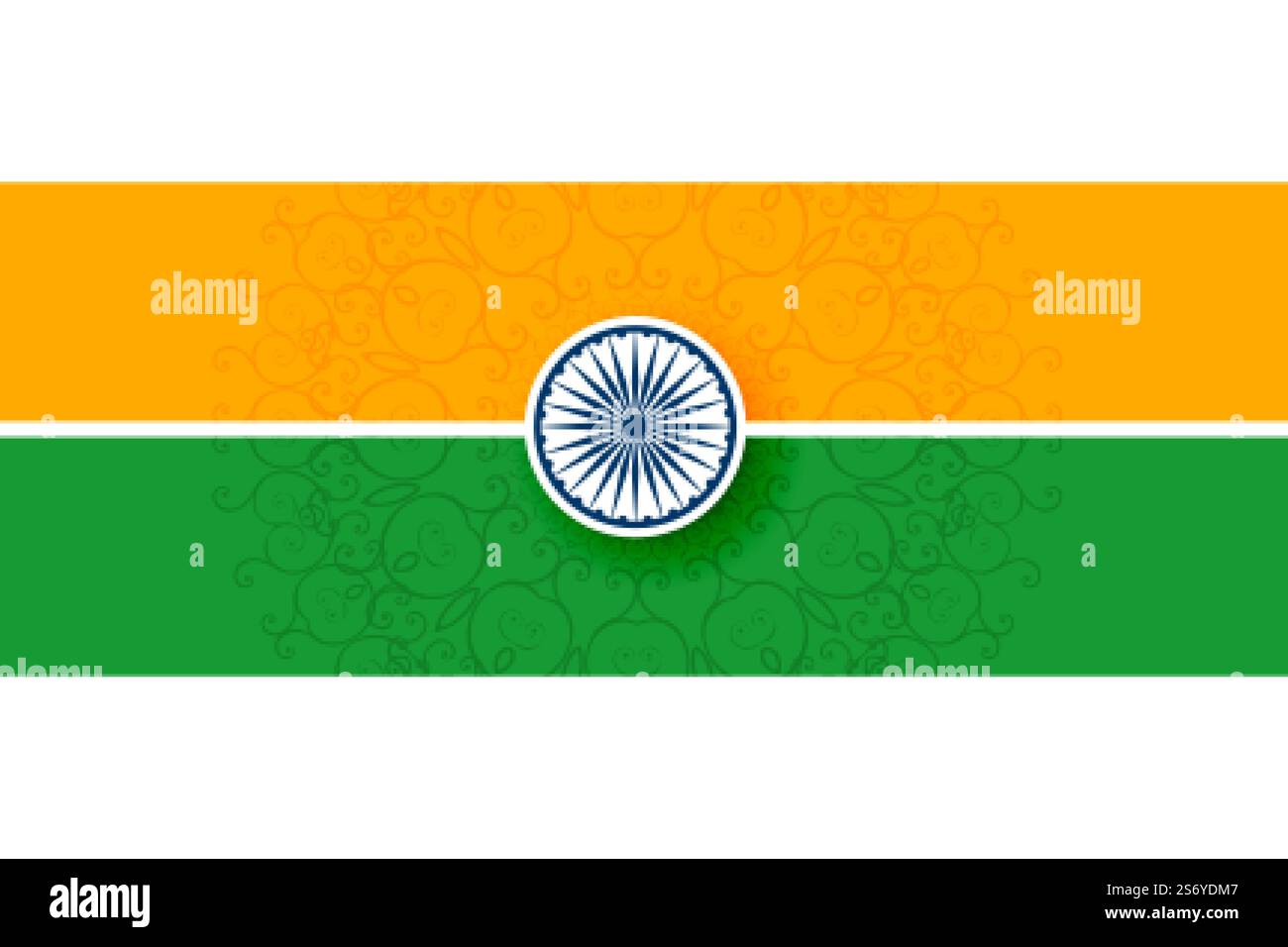 tricolor indian flag in flat style design Stock Vector Image & Art - Alamy
