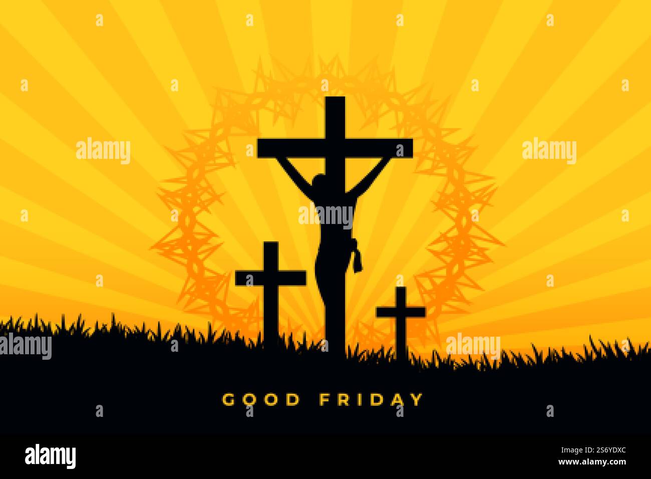 jesus christ crucifixion scene good friday background Stock Vector Image & Art - Alamy
