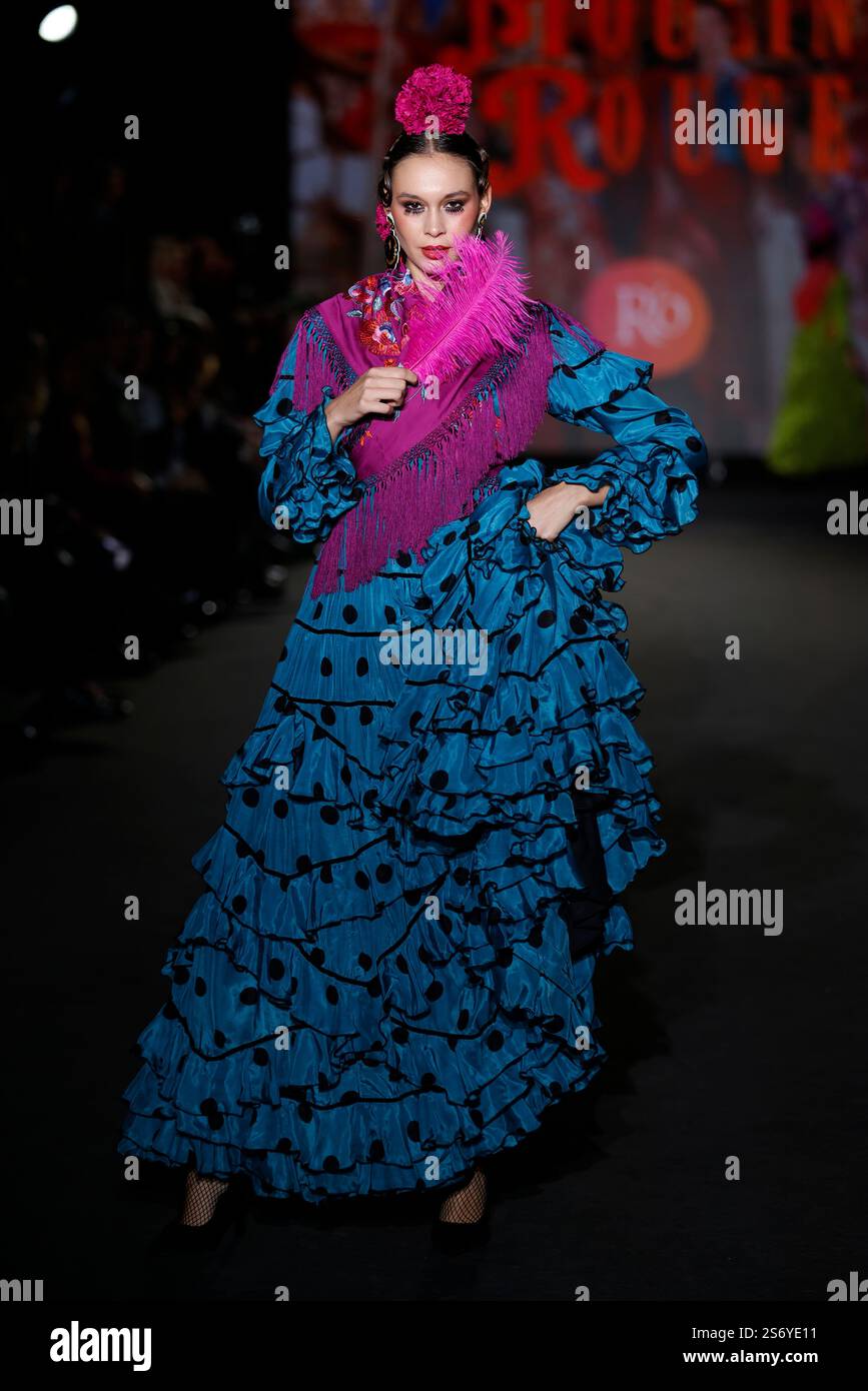 Seville, Spain. 17th Jan, 2025. A model walks the runway during ...