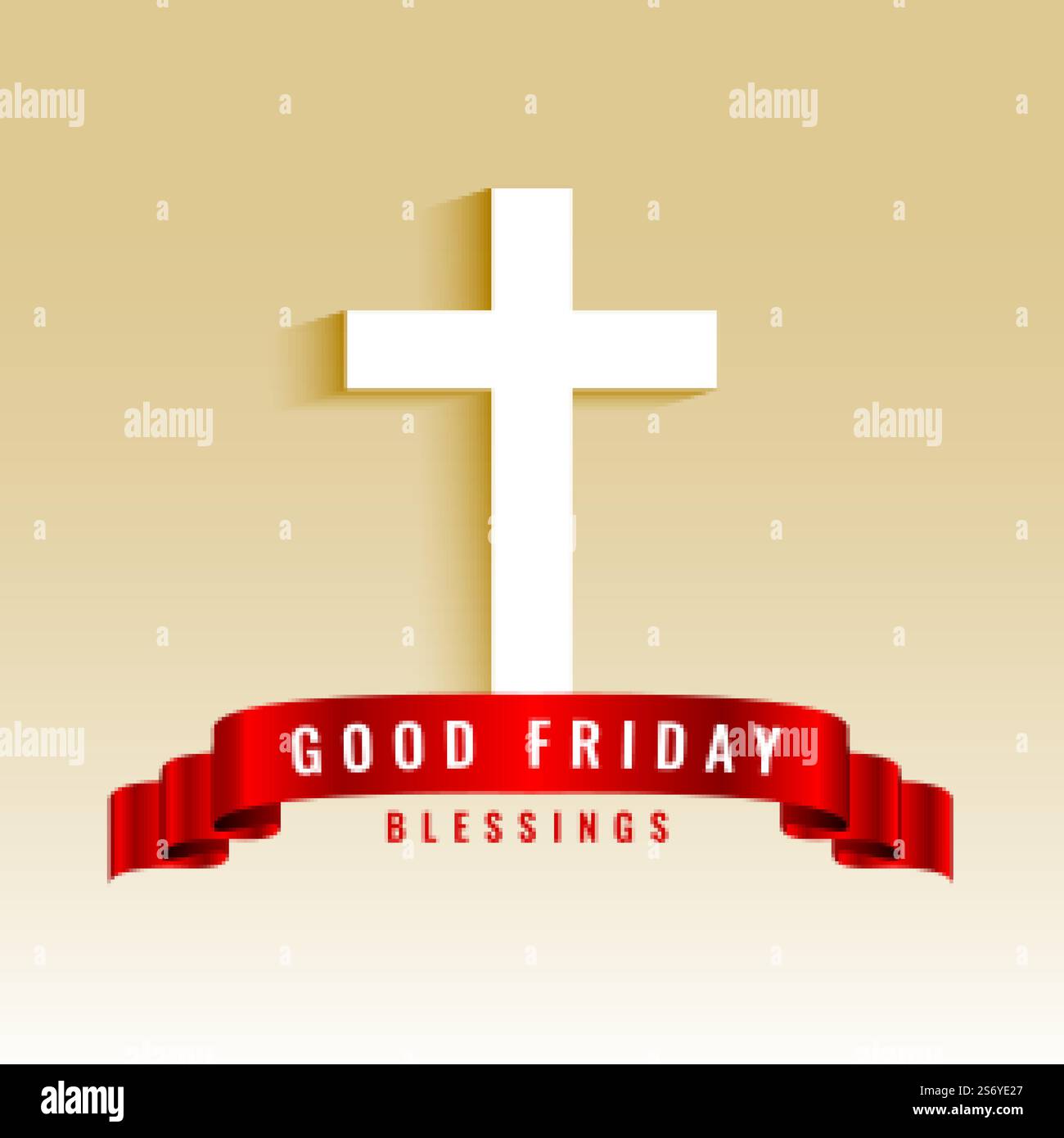 good friday background with cross and ribbon Stock Vector Image & Art ...