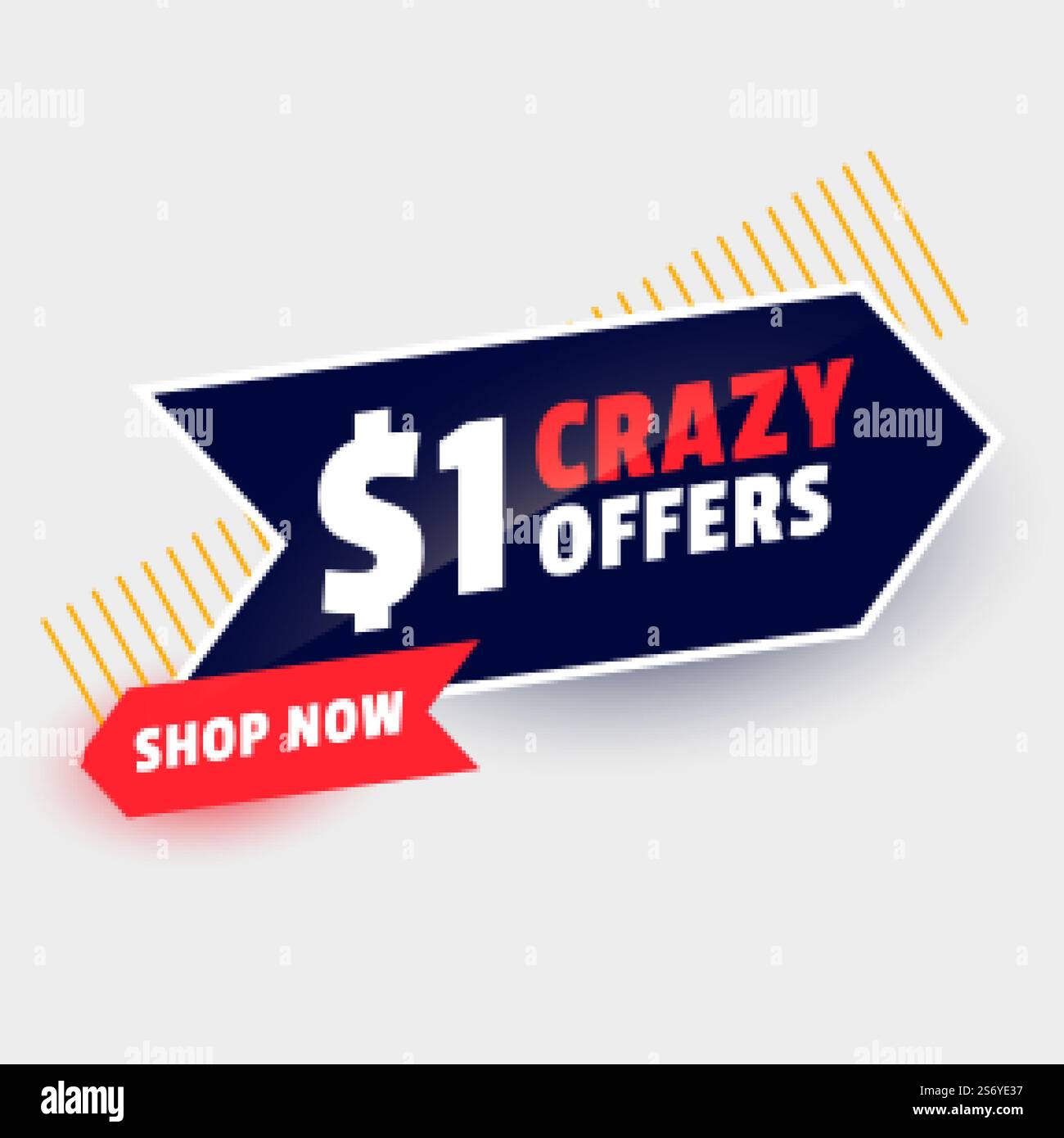 dollar one crazy sale offer banner Stock Vector Image & Art - Alamy