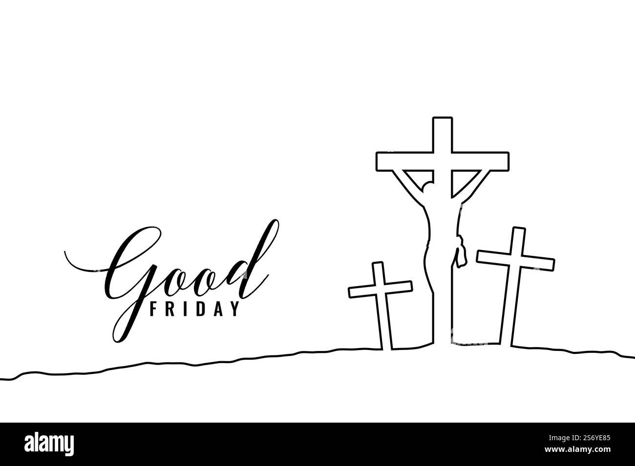 line style good friday crosses background Stock Vector Image & Art - Alamy