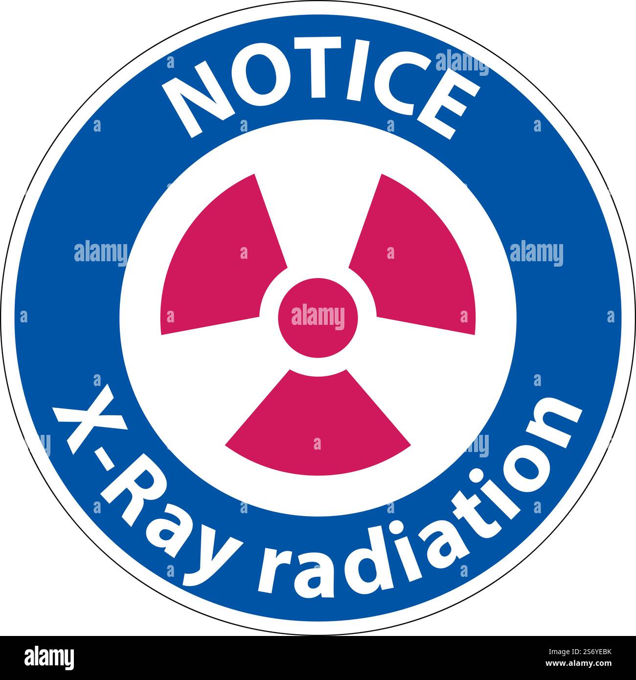 Notice Sign x-ray radiation On White Background Stock Vector Image ...
