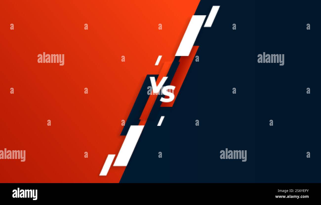 versus vs comparison banner in red and black colors Stock Vector Image ...