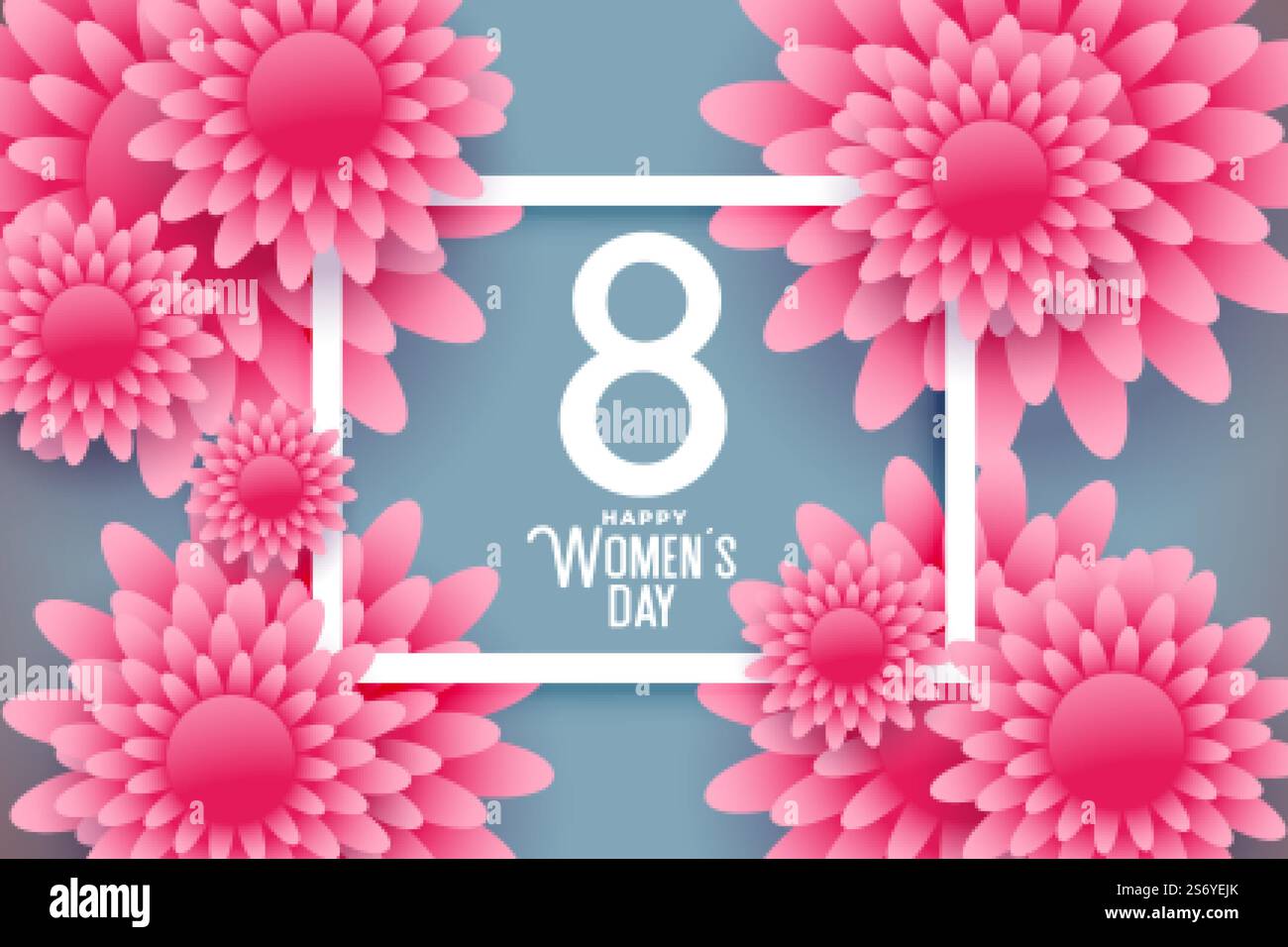 nice womens day flower greeting wishes card design Stock Vector Image ...
