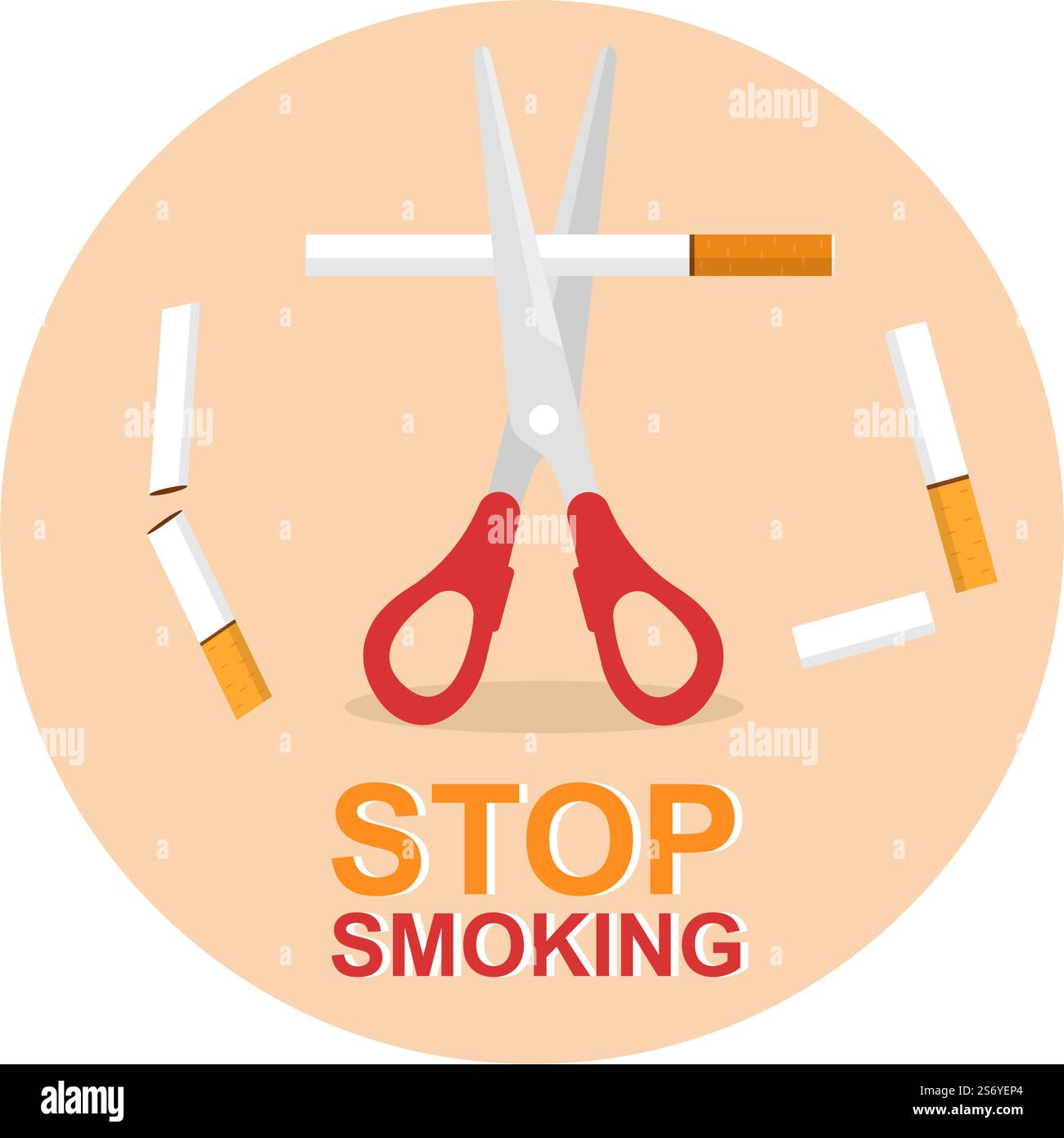 Stop Smoking or No Cigarettes for Fight Against Unhealthy Smoker Habit ...