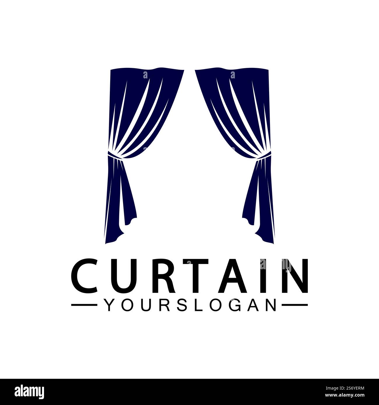 Curtain logo vector illustration design template Stock Vector Image ...