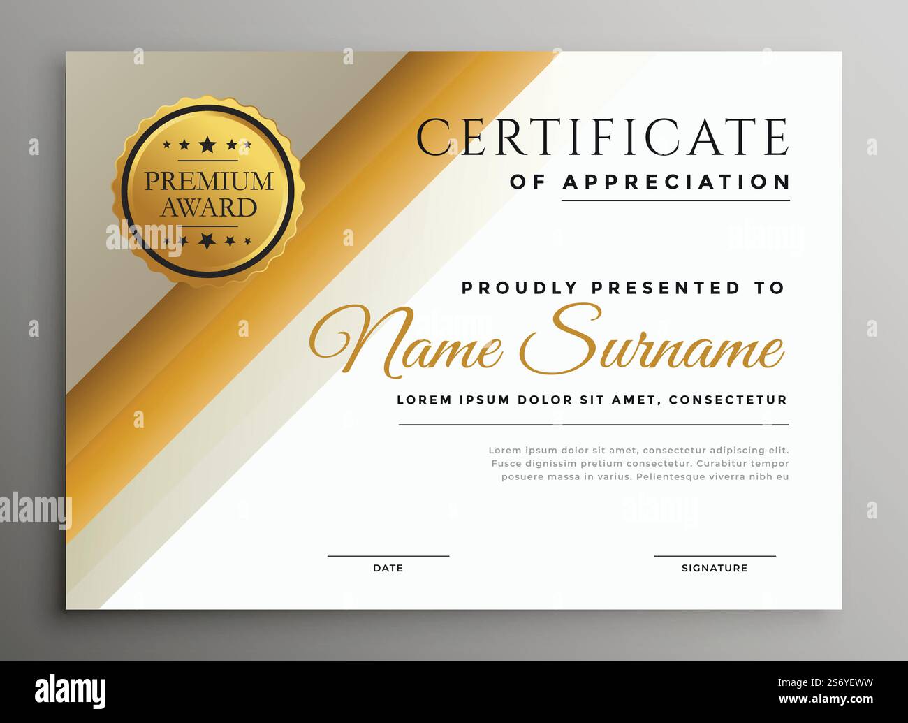 modern diploma certificate template in stylish theme Stock Vector Image ...