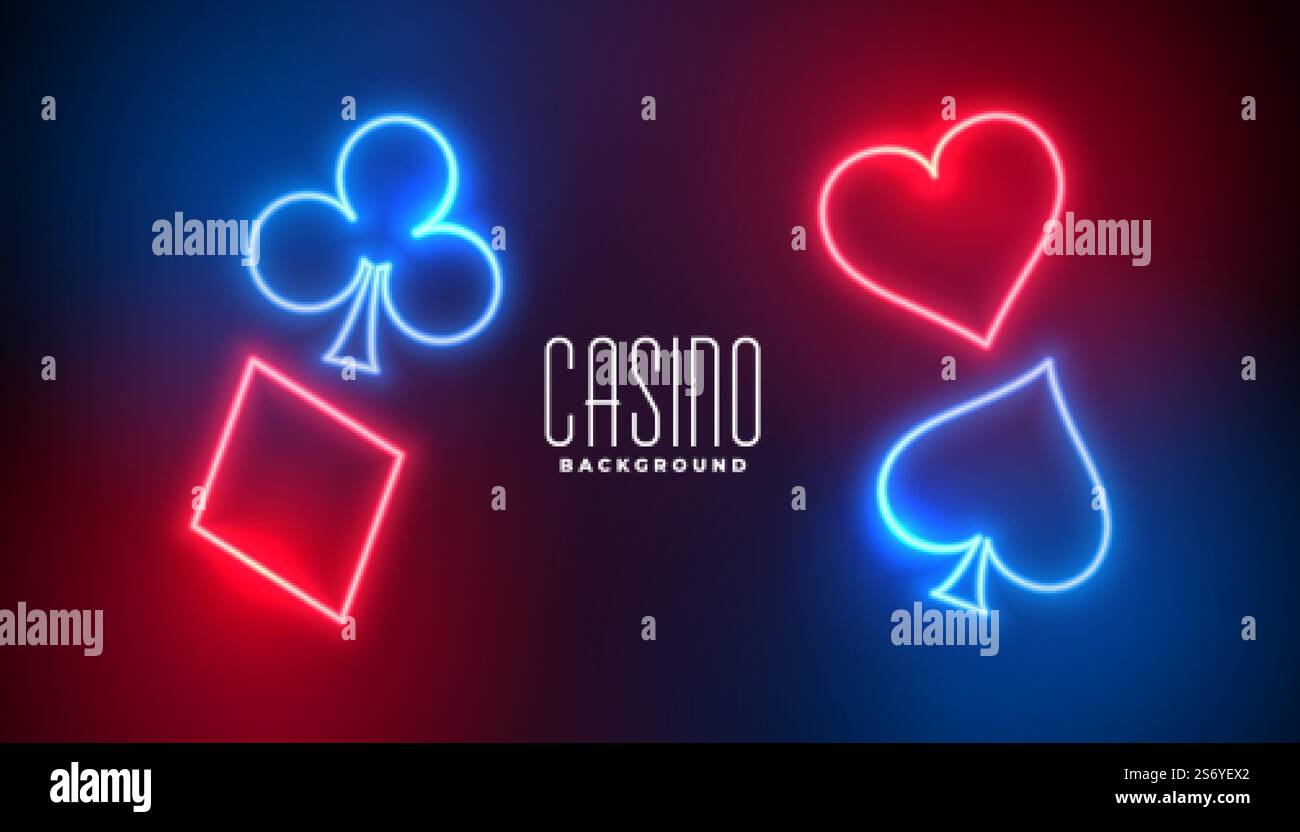 Neon playing cards hi-res stock photography and images - Alamy