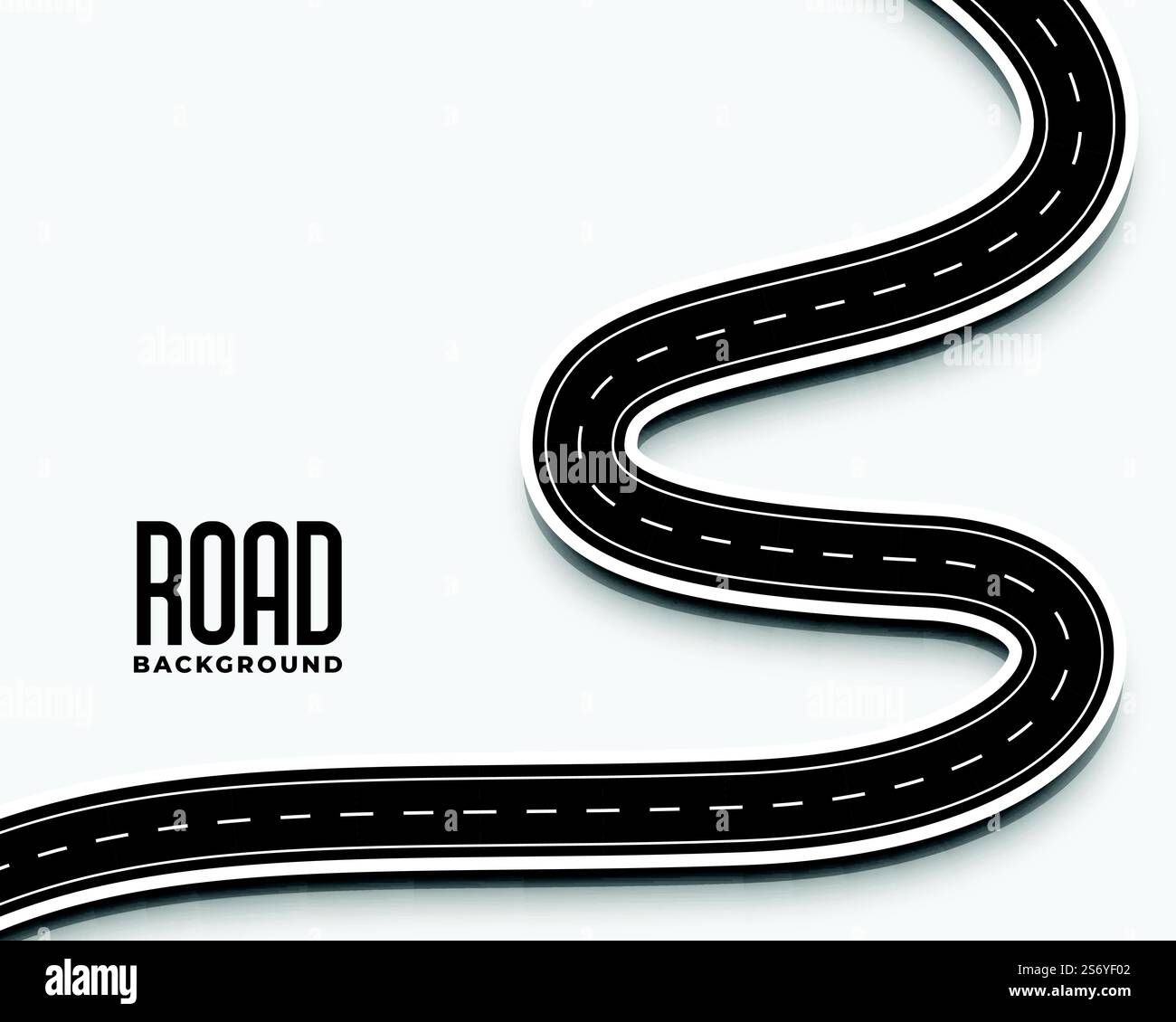 curve winding road pathway in 3d style design Stock Vector Image & Art ...