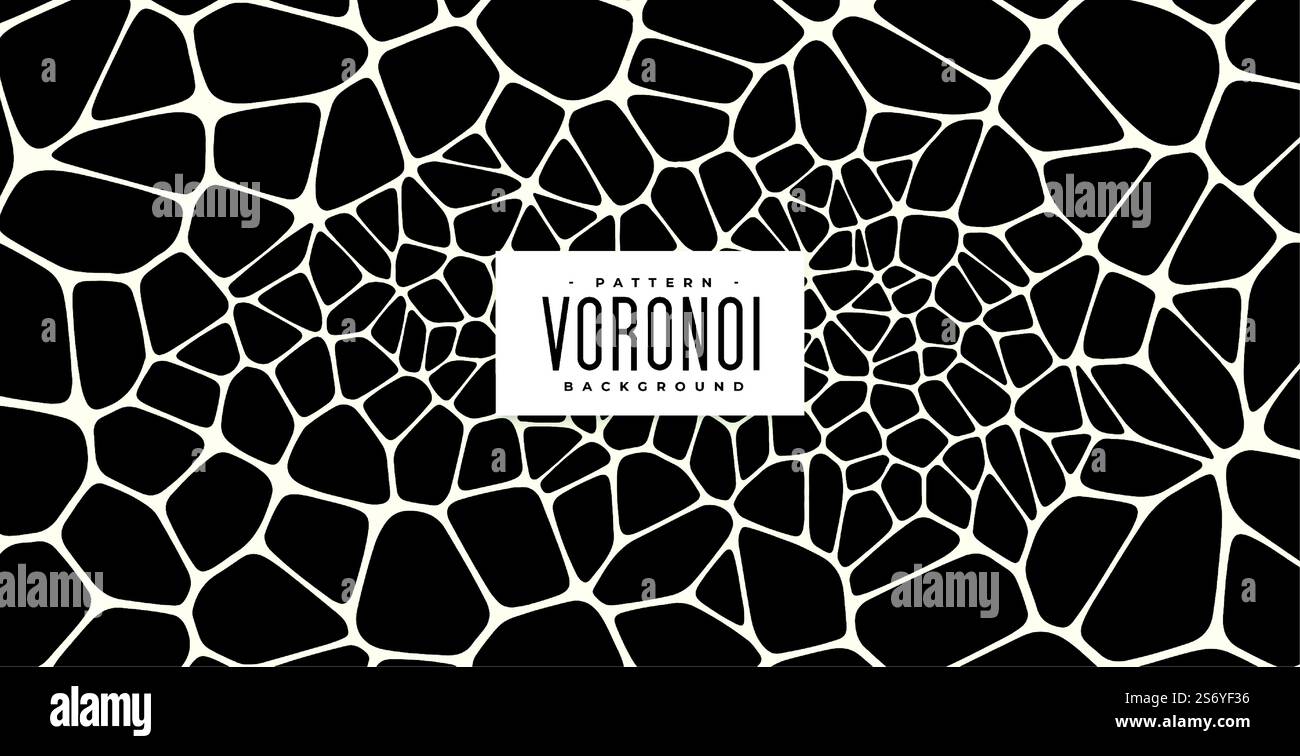 abstract black and white voronoi pattern texture background Stock Vector Image & Art - Alamy