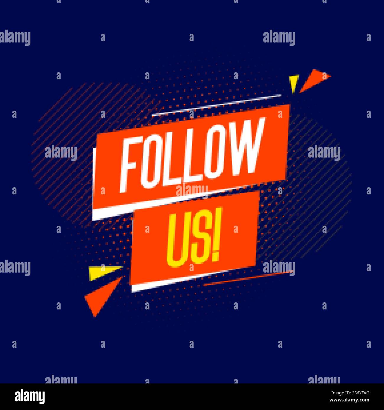 flat follow us background for social media post Stock Vector Image ...