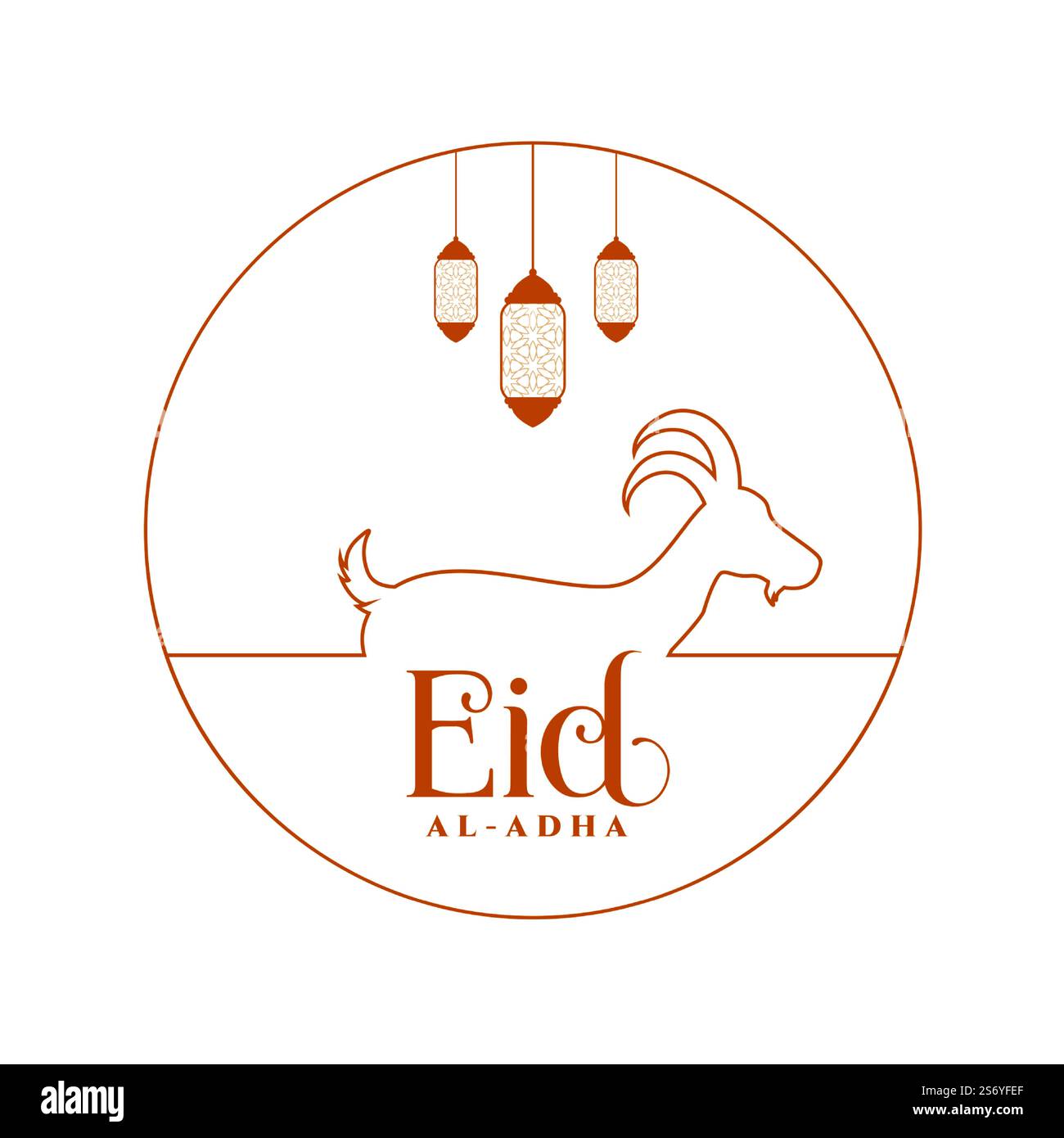 line style bakra eid al adha festival background design Stock Vector ...