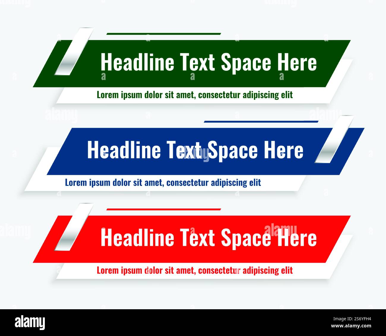 stylish modern lower third banner template design Stock Vector Image ...