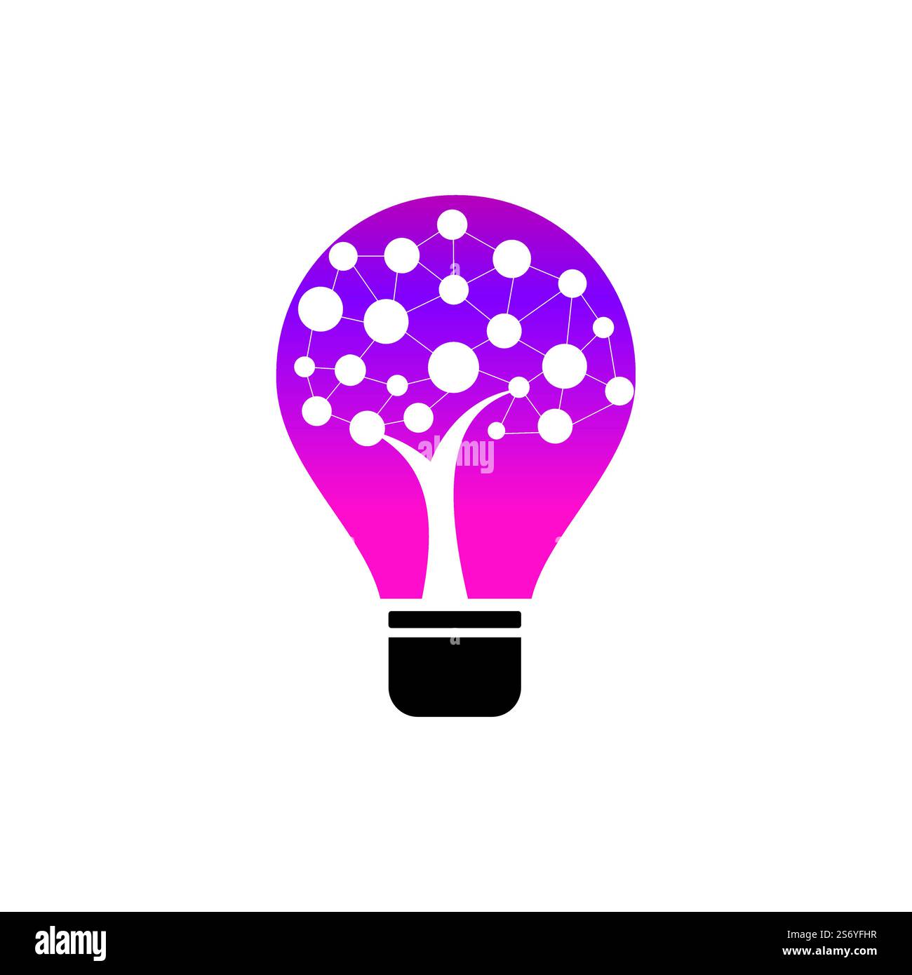 Tech tree bulb idea logo icon symbol inspiration template. Technology ...