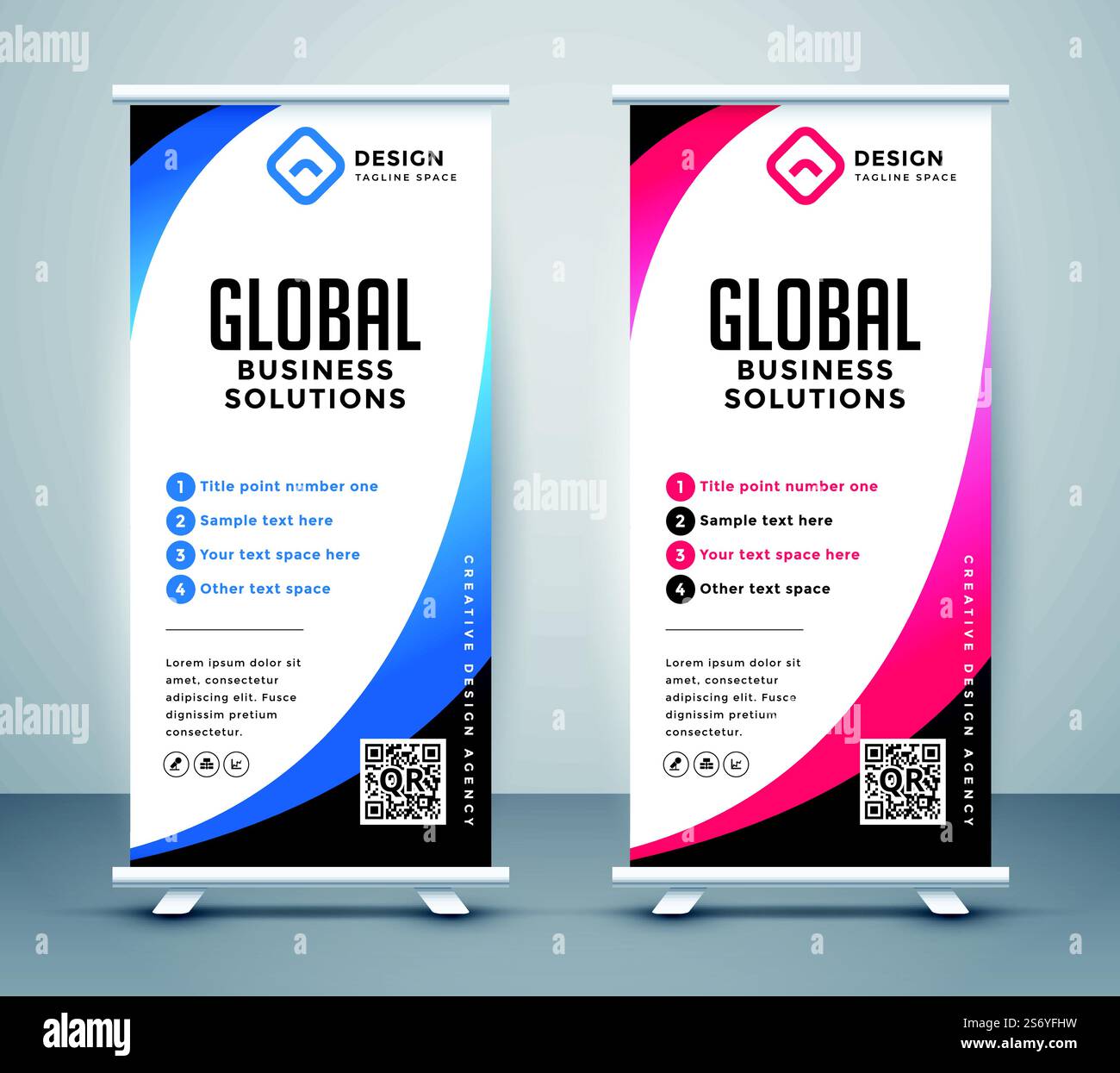 business roll up display standee for presentation purpose Stock Vector ...