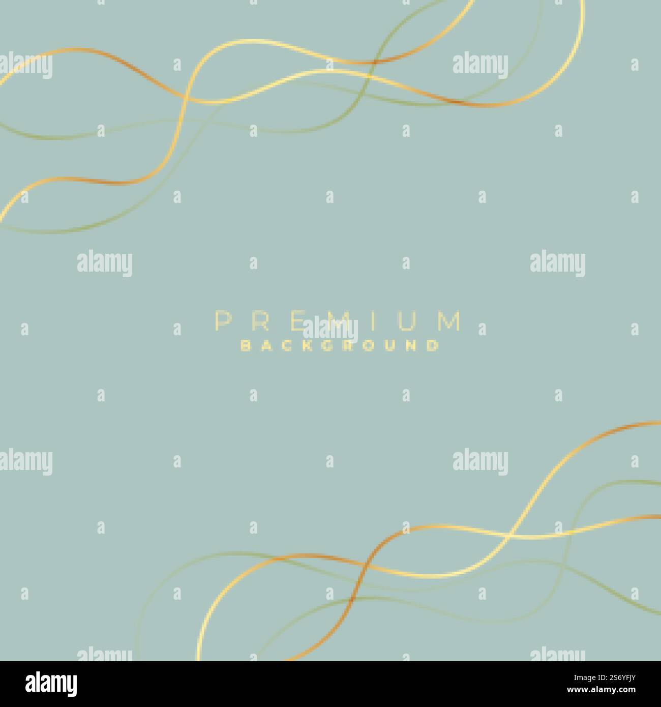 golden curve lines on pastel vintage background Stock Vector Image ...